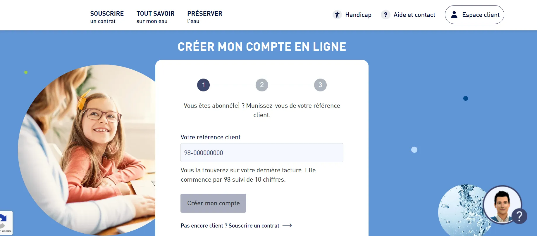Comment créer mon espace client ? - L'eau d'Orléans Métropole